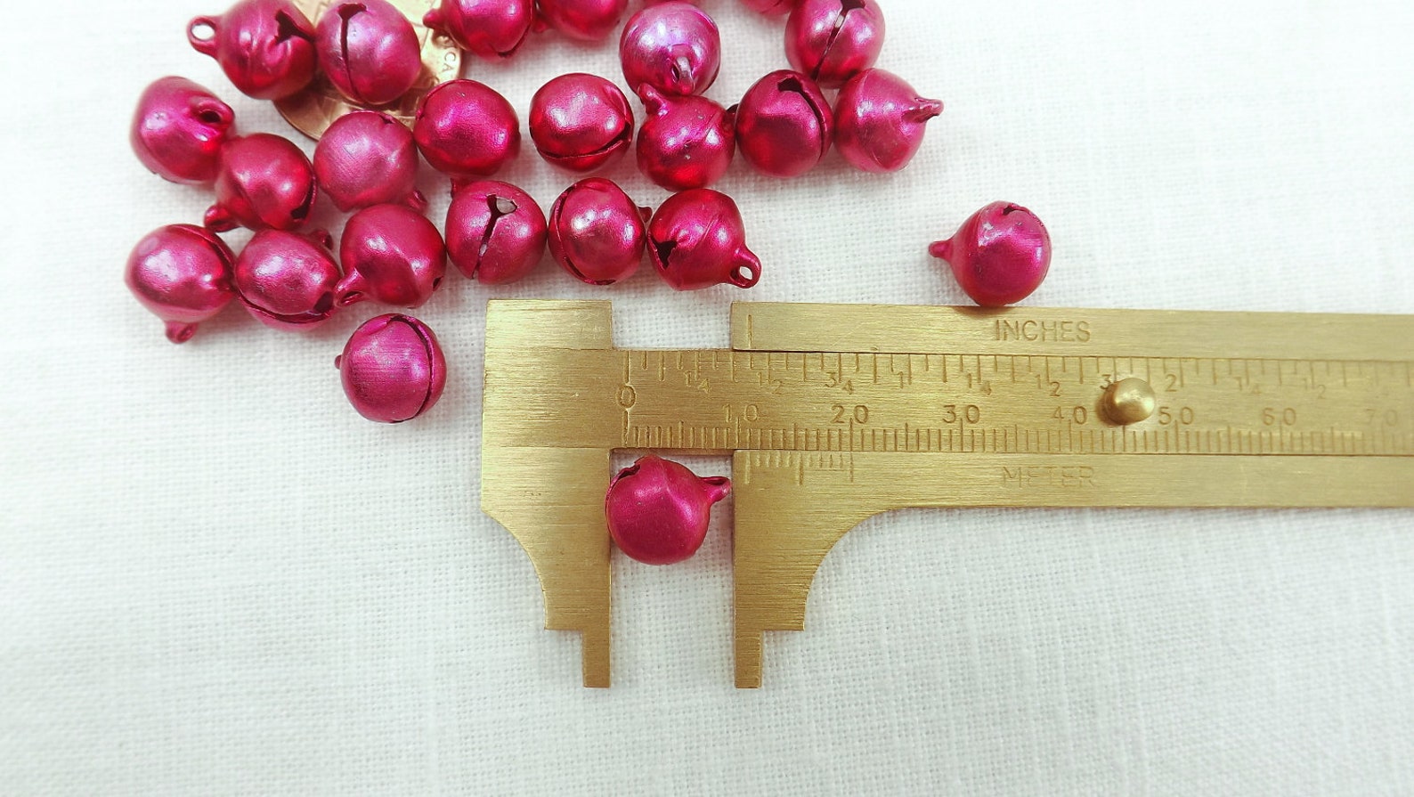 Jingle Bells Dark Pink Bells 10mm Bell Charm Jewelry Supply | Etsy