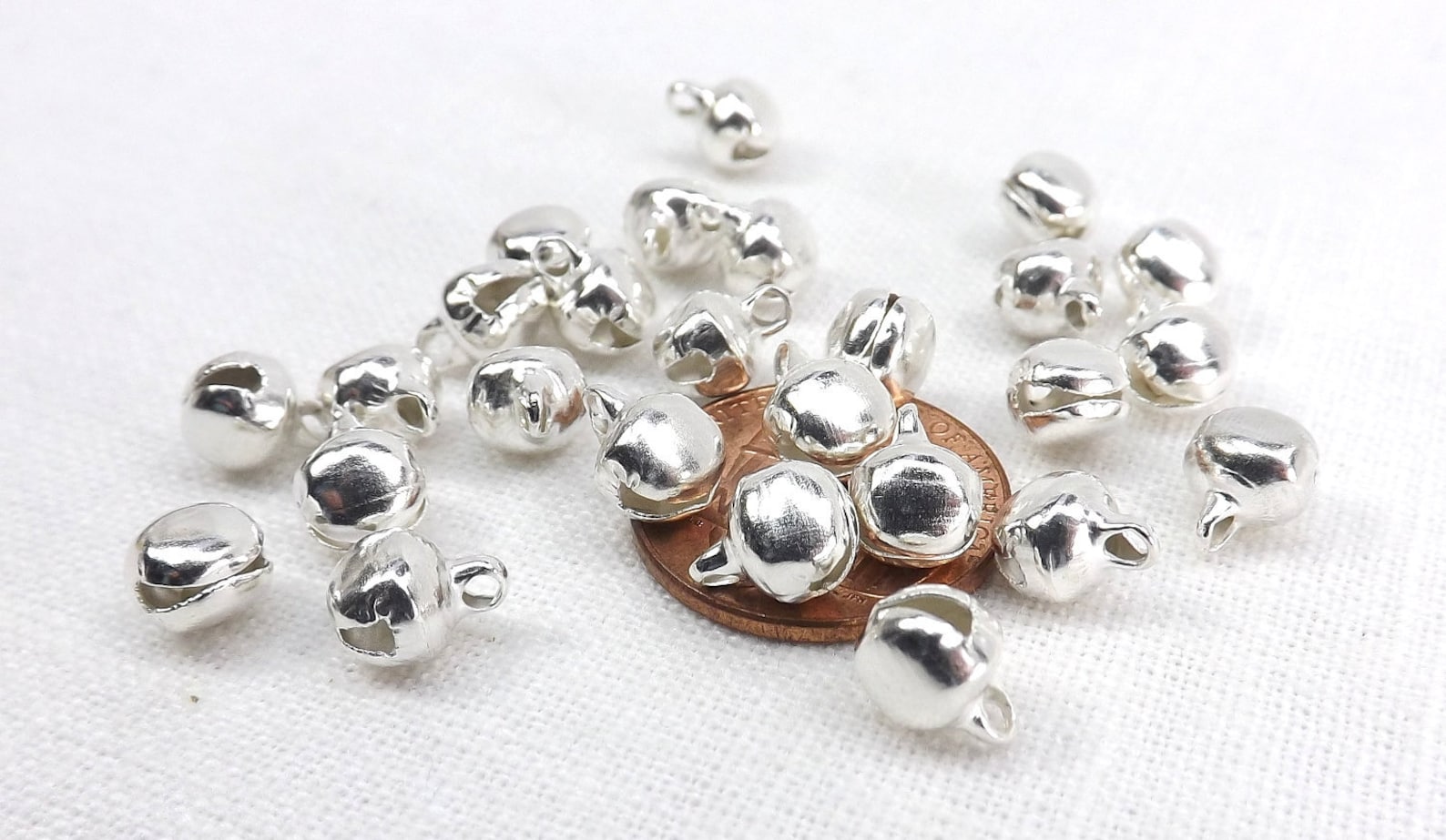 Tiny Bells 100 Pieces 6mm Silver Plated Steel Jewelry Craft - Etsy