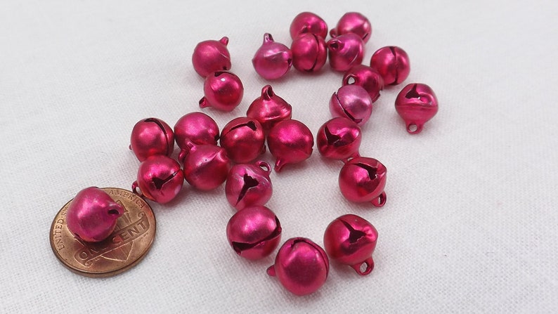Jingle Bells Dark Pink Bells 10mm Bell Charm Jewelry Supply | Etsy