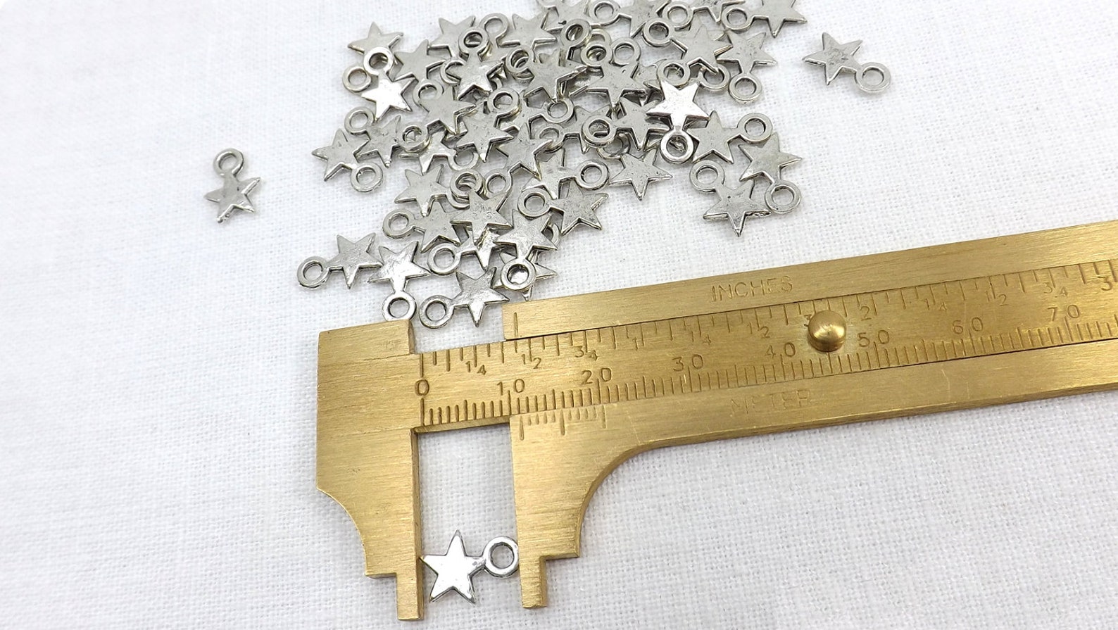 Star Charms 50 Pieces 8 Mm Stars Two Sided Flat Antiqued - Etsy