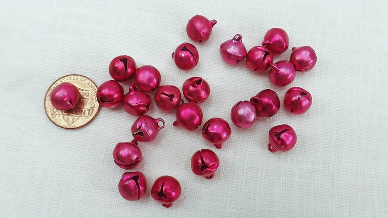 Jingle Bells Dark Pink Bells 10mm Bell Charm Jewelry Supply | Etsy