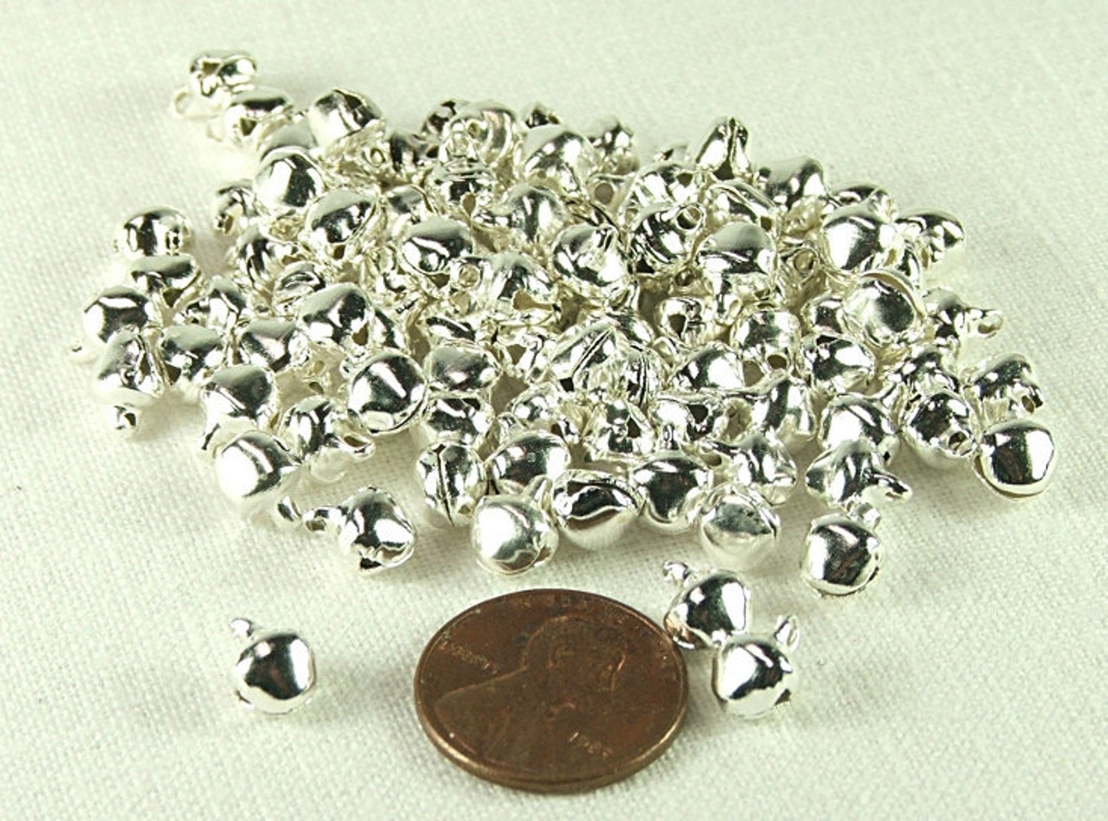 Tiny Bells 100 Pieces 6mm Silver Plated Steel Jewelry Craft - Etsy