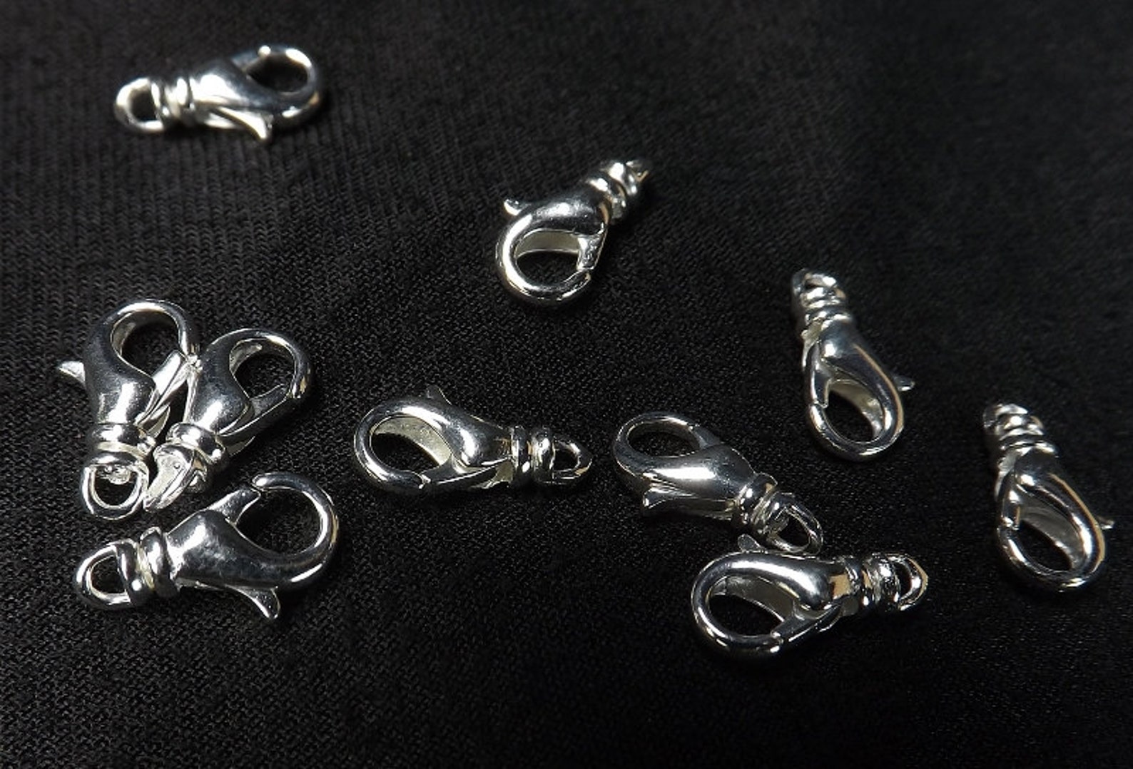 Swivel Clasp 10 Pieces Lobster Claw Silver Plate Brass 12x7mm - Etsy