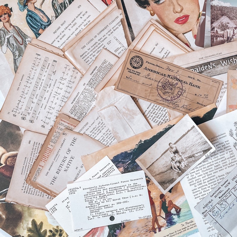 The Ultimate Vintage Ephemera Variety Pack 100 Original - Etsy