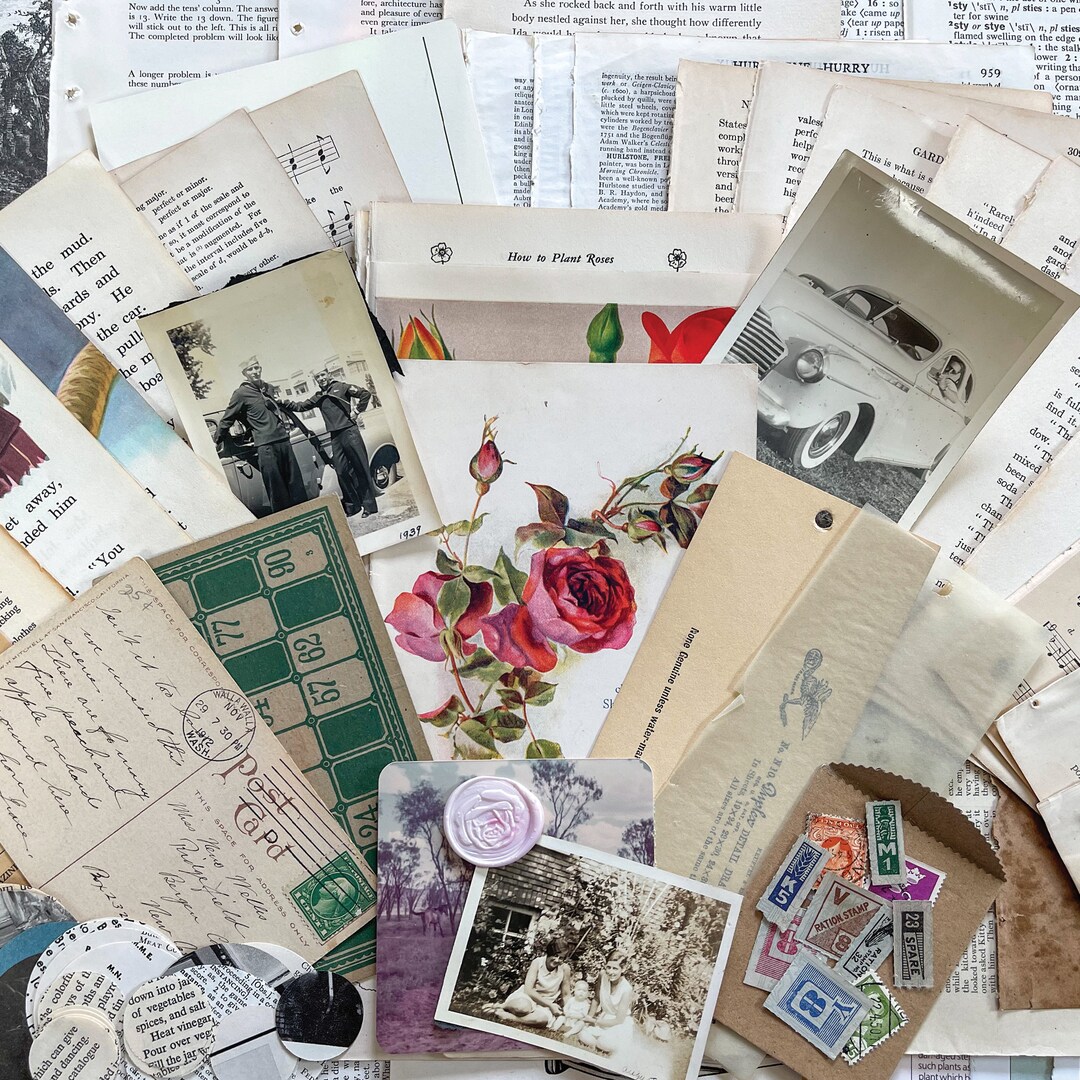 The Ultimate Vintage Ephemera Variety Pack - 100+ Original Pieces ...