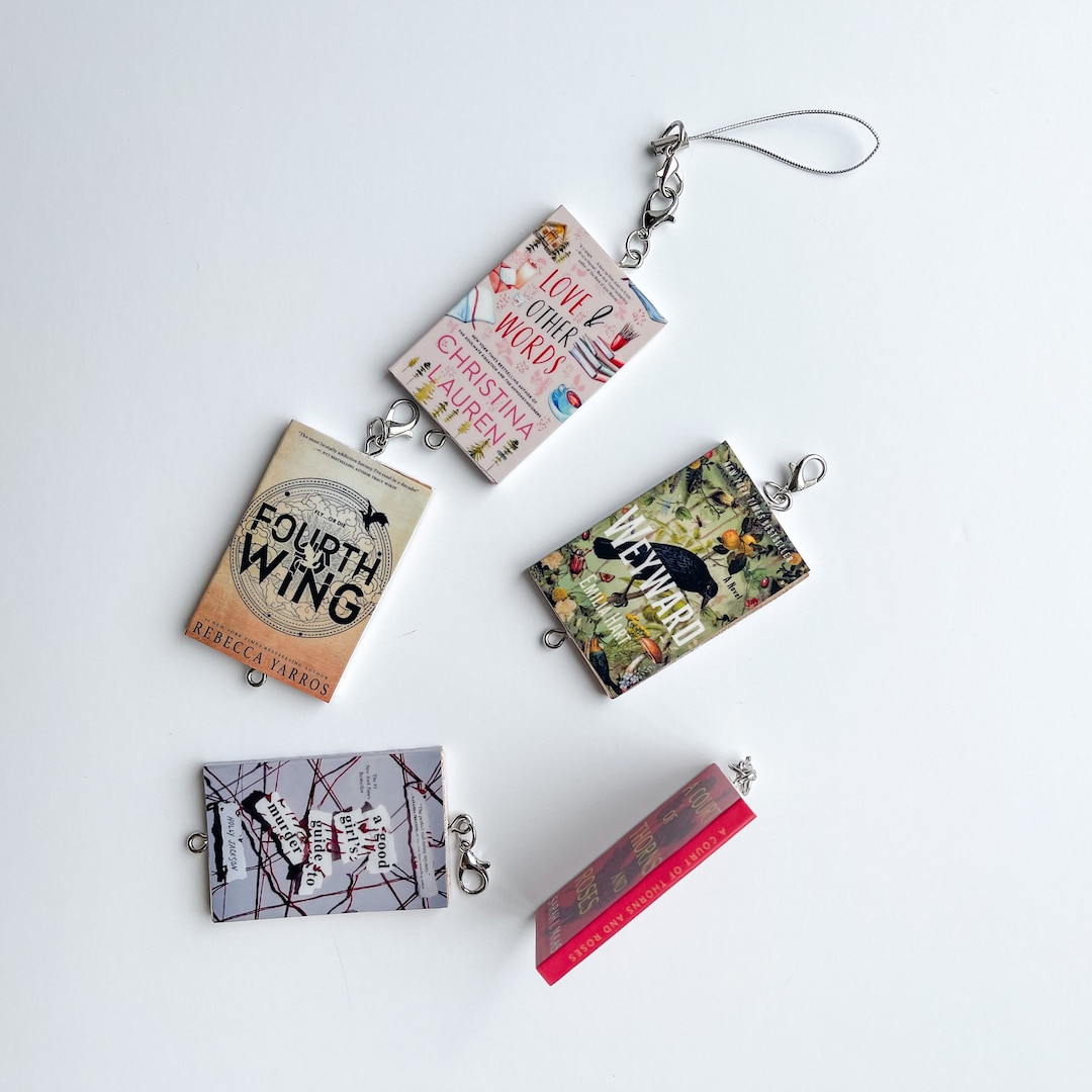 CUSTOM Mini Book Charm Dangle (you Pick the Books!) 5 Pieces - Etsy