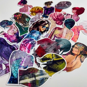 Vinyl Sticker, Graphic Girl Sticker Pack 16 Pieces | Silhouette Sticker ...