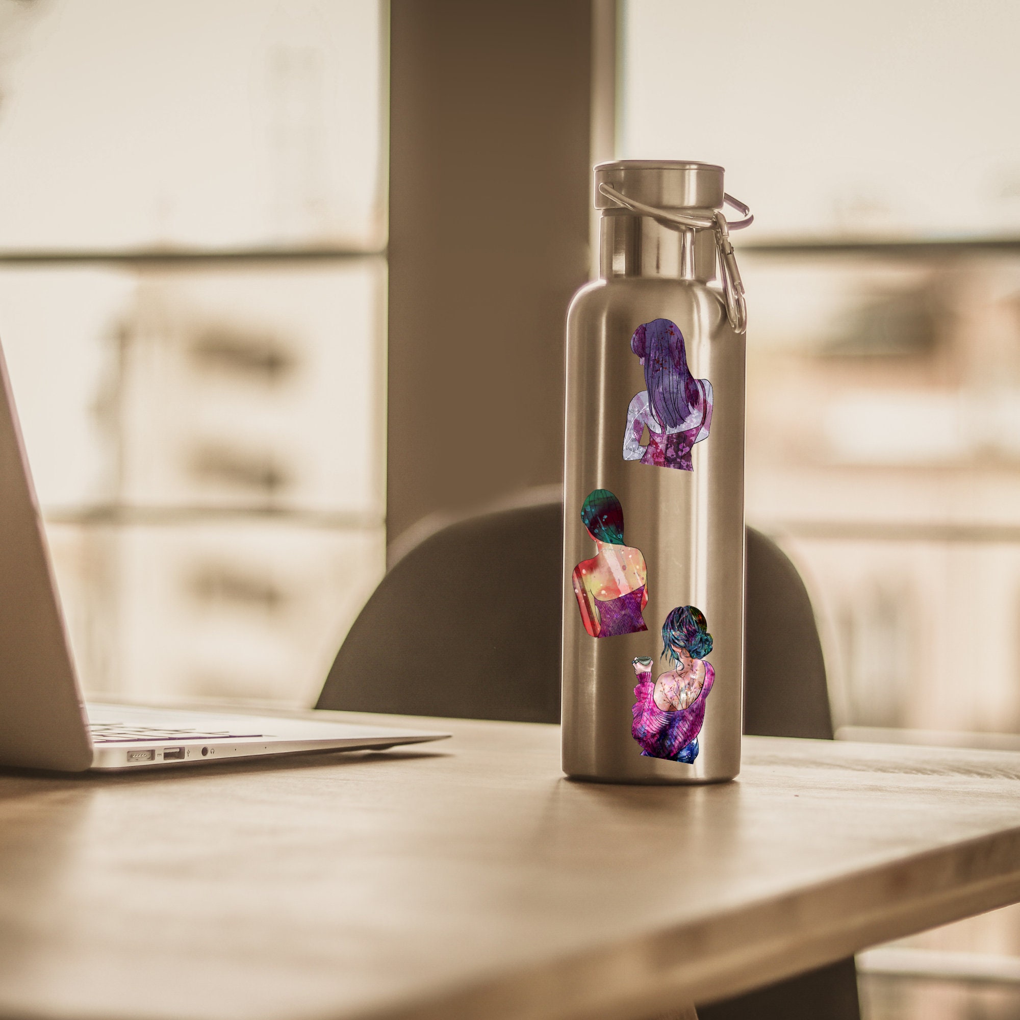 Vinyl Sticker, Graphic Girl Sticker Pack 16 Pieces Silhouette Sticker ...