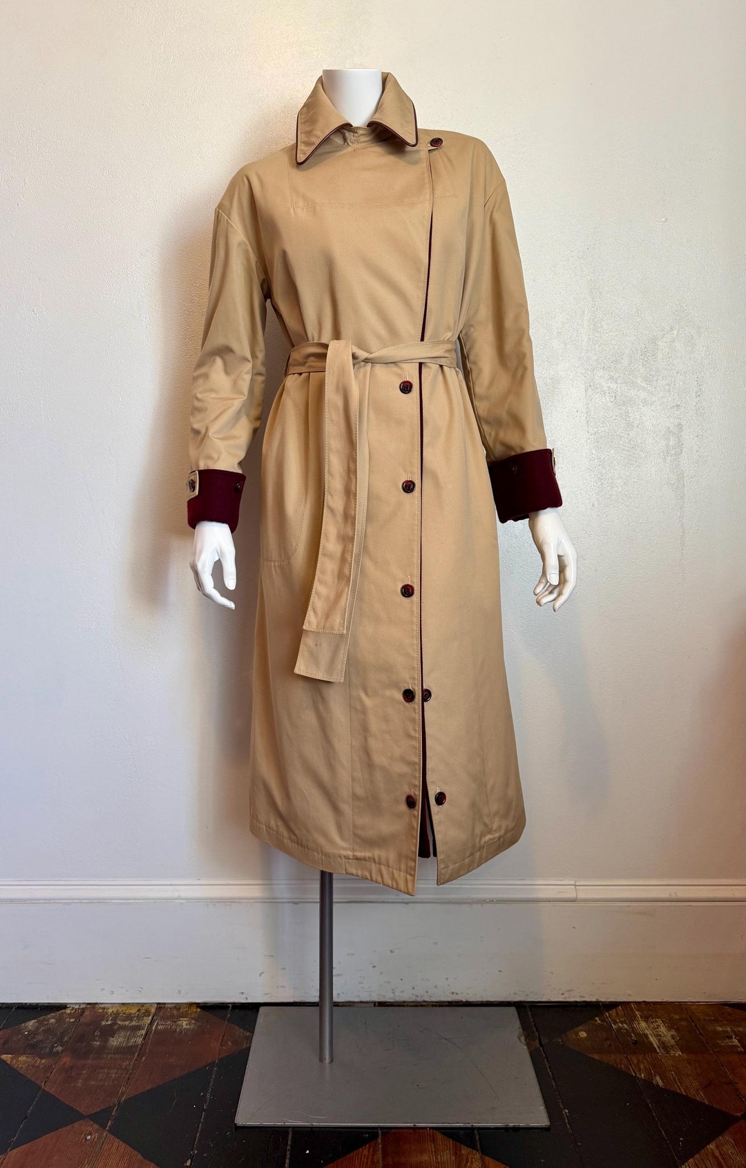 1970's Etienne Aigner Trench Coat With Removable Wool Liner/size 8 - Etsy
