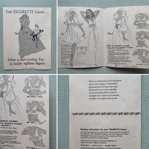 1960's 'Figurettes' nightgown with original box/black… - Gem