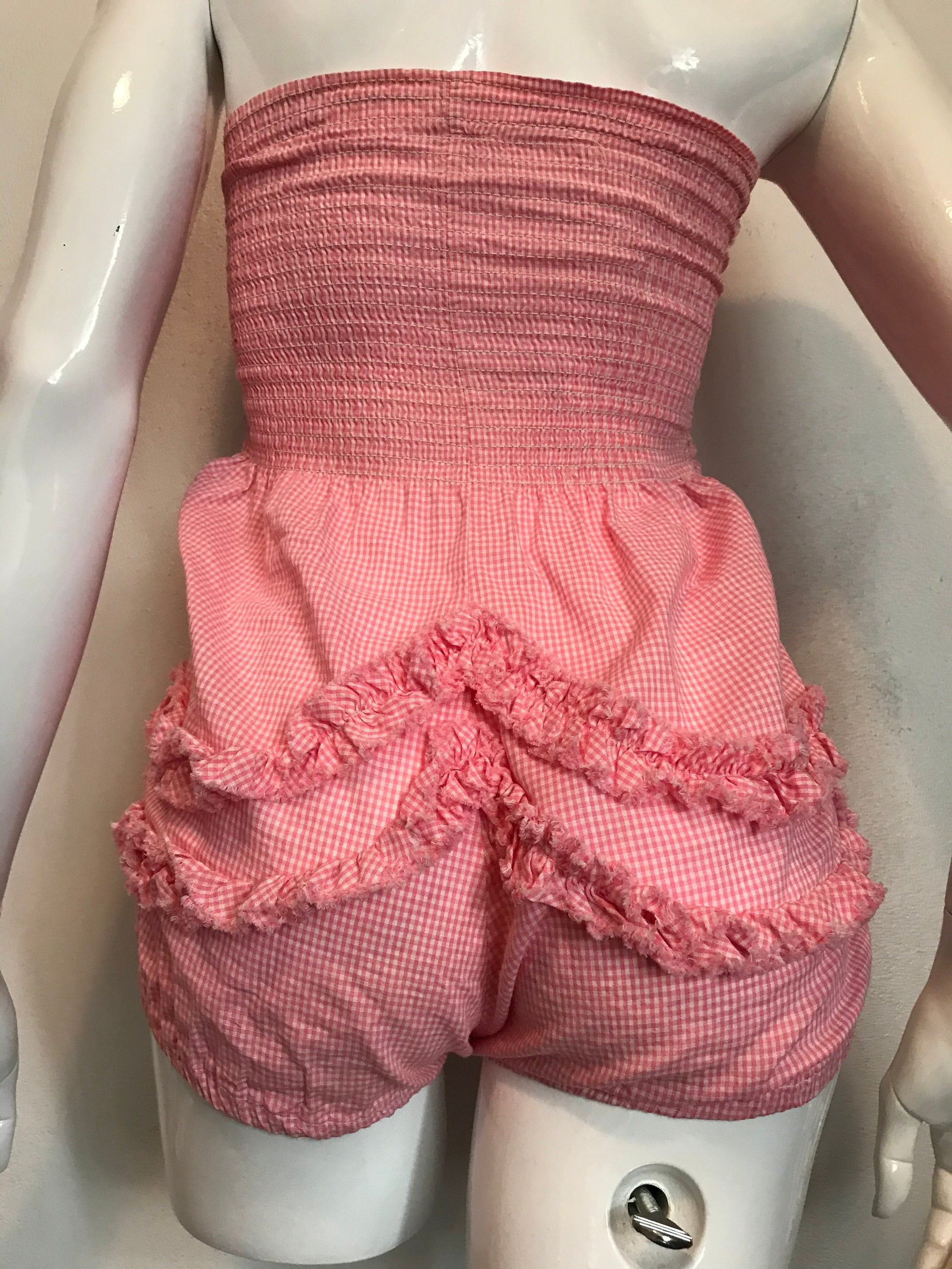 1950's Playmates Sport Togs Pink and White Gingham Bathing Suit /size ...