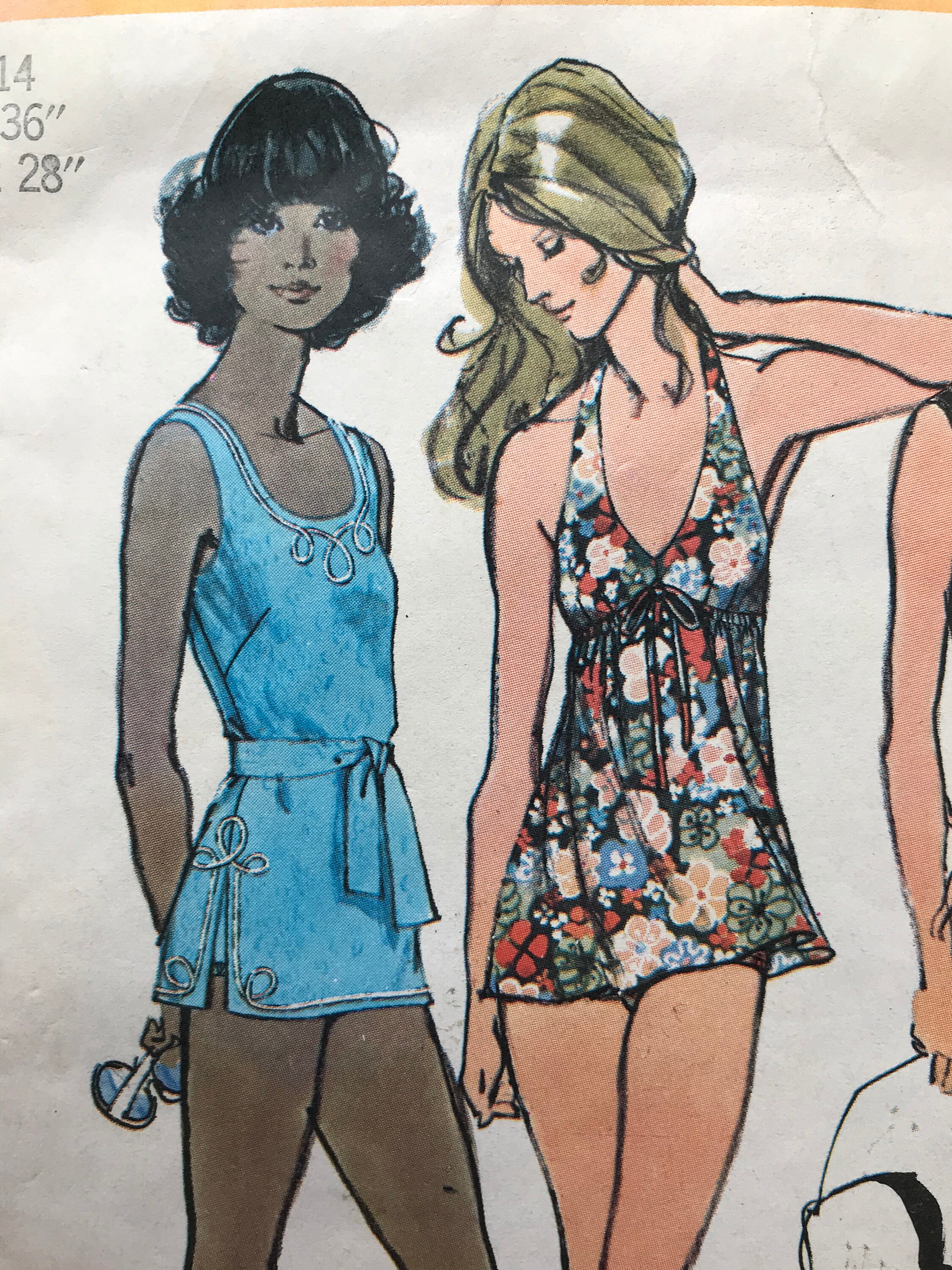 1970's Simplicity Bathing Suit Pattern/size 14 - Etsy
