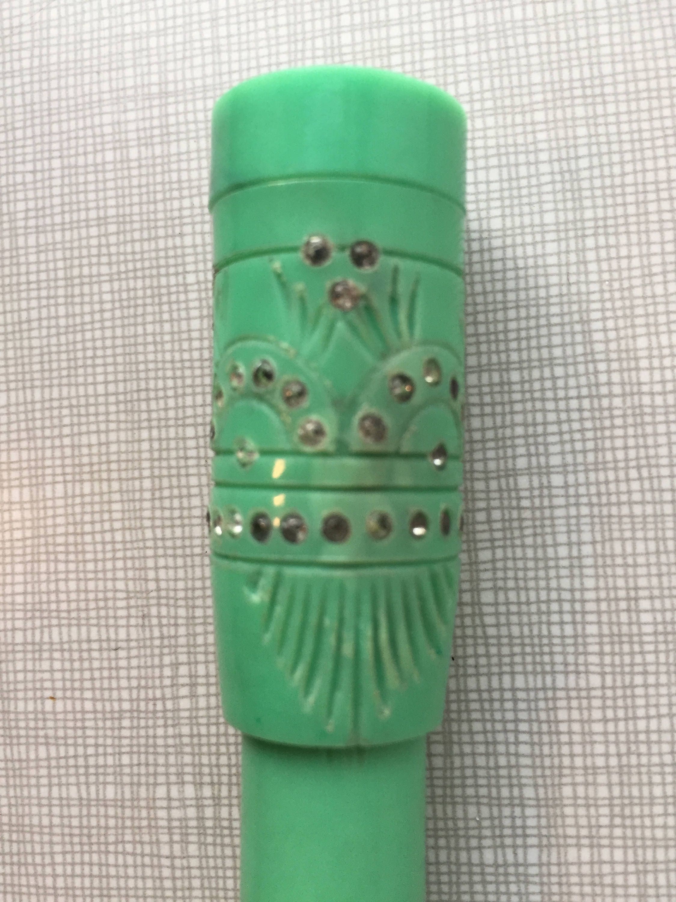 1920's Unused Houppette 'pli' by Brevete Swan Down, Rhinestone and ...