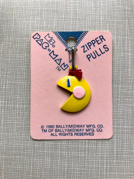 1980 Ms Pac-Man zipper pulls/charms by Bally Midway M… - Gem