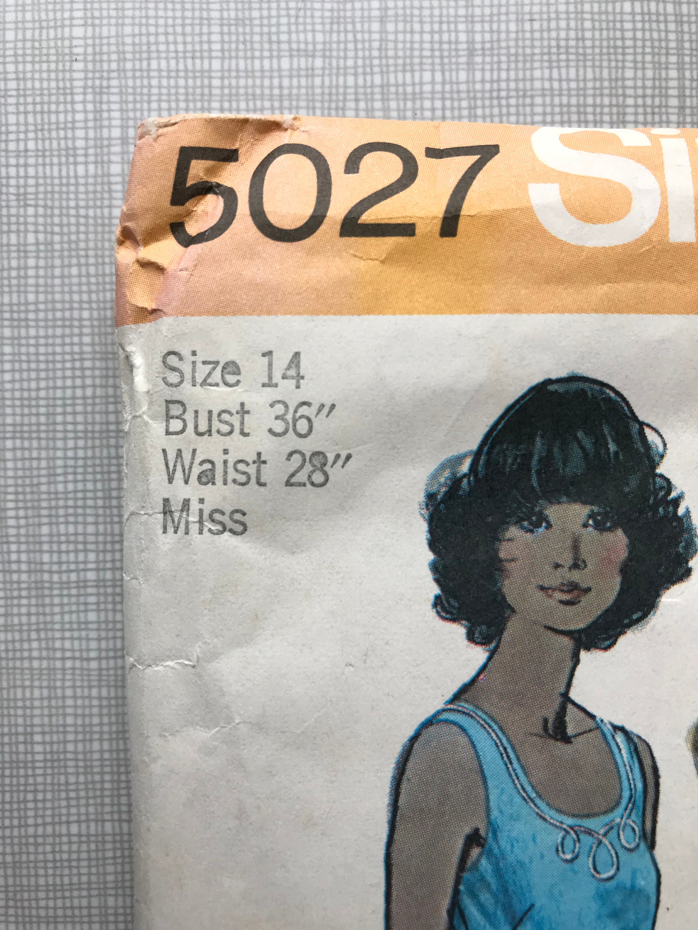1970's Simplicity Bathing Suit Pattern/size 14 - Etsy