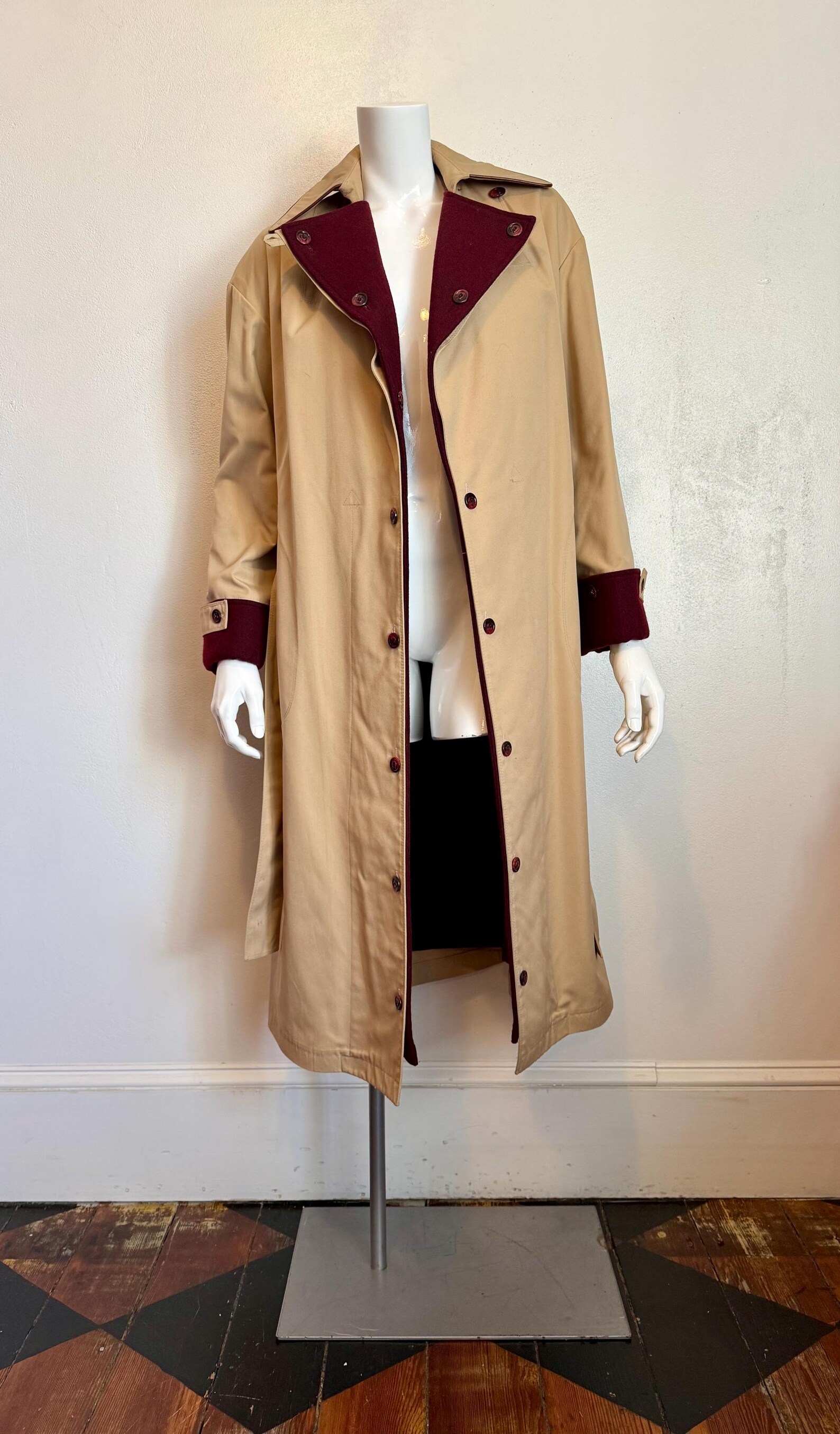 1970's Etienne Aigner Trench Coat With Removable Wool Liner/size 8 - Etsy