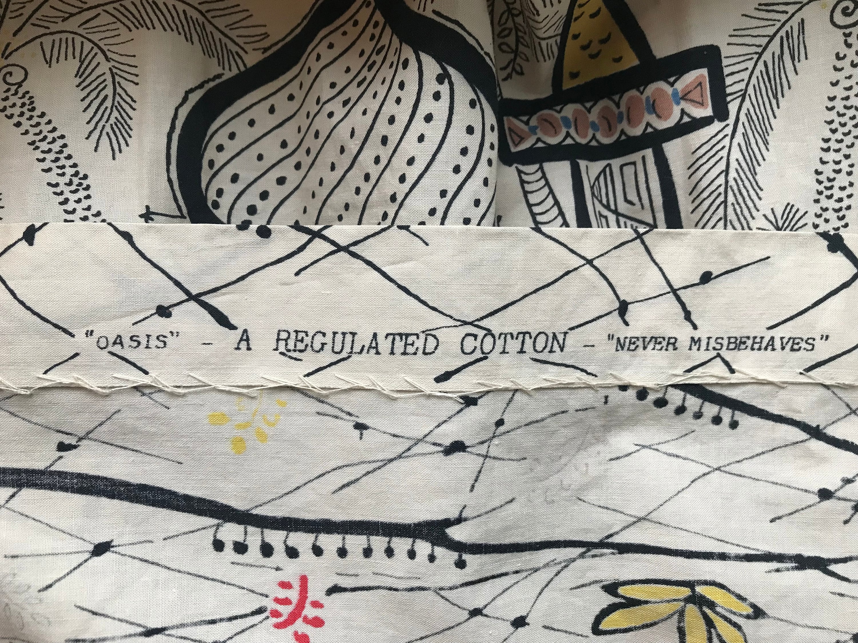1950's Cotton Circle Skirt in the Novelty Print oasis by Saul Steinberg ...