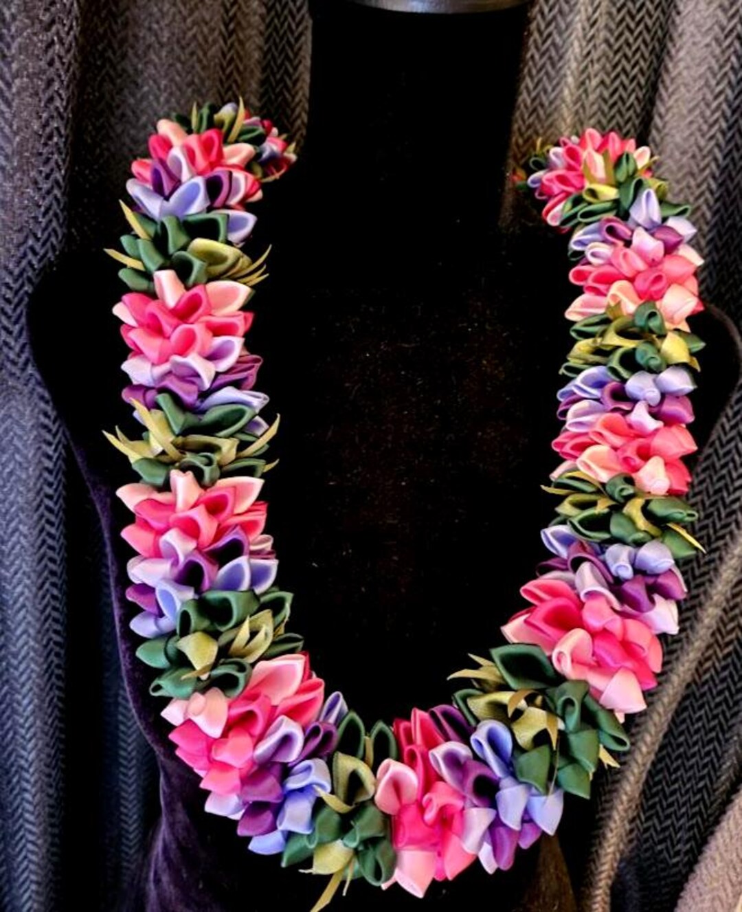 Hydrangea Hawaiian Ribbon Lei,graduation Lei,anniversary Lei,wedding ...