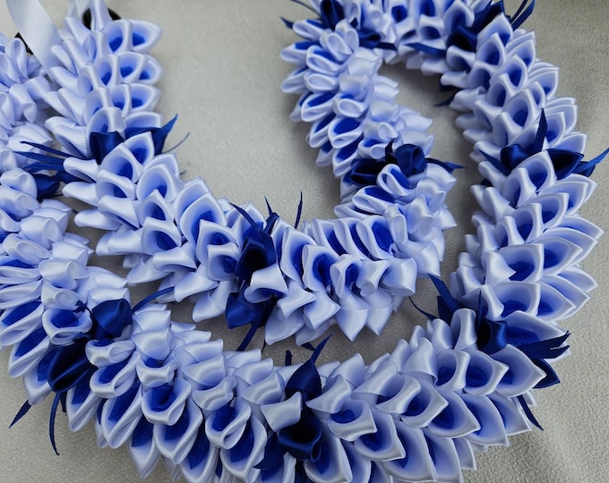 Hawaiian Whitecaps Ribbon Lei,hawaiian Ribbon Lei,graduation Lei ...