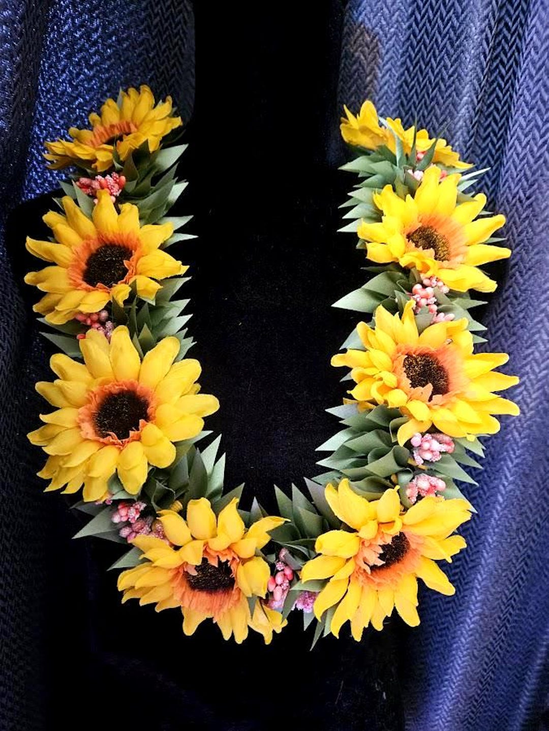 Sunflower,artificial Flower, Graduation Lei,anniversary,wedding Lei ...