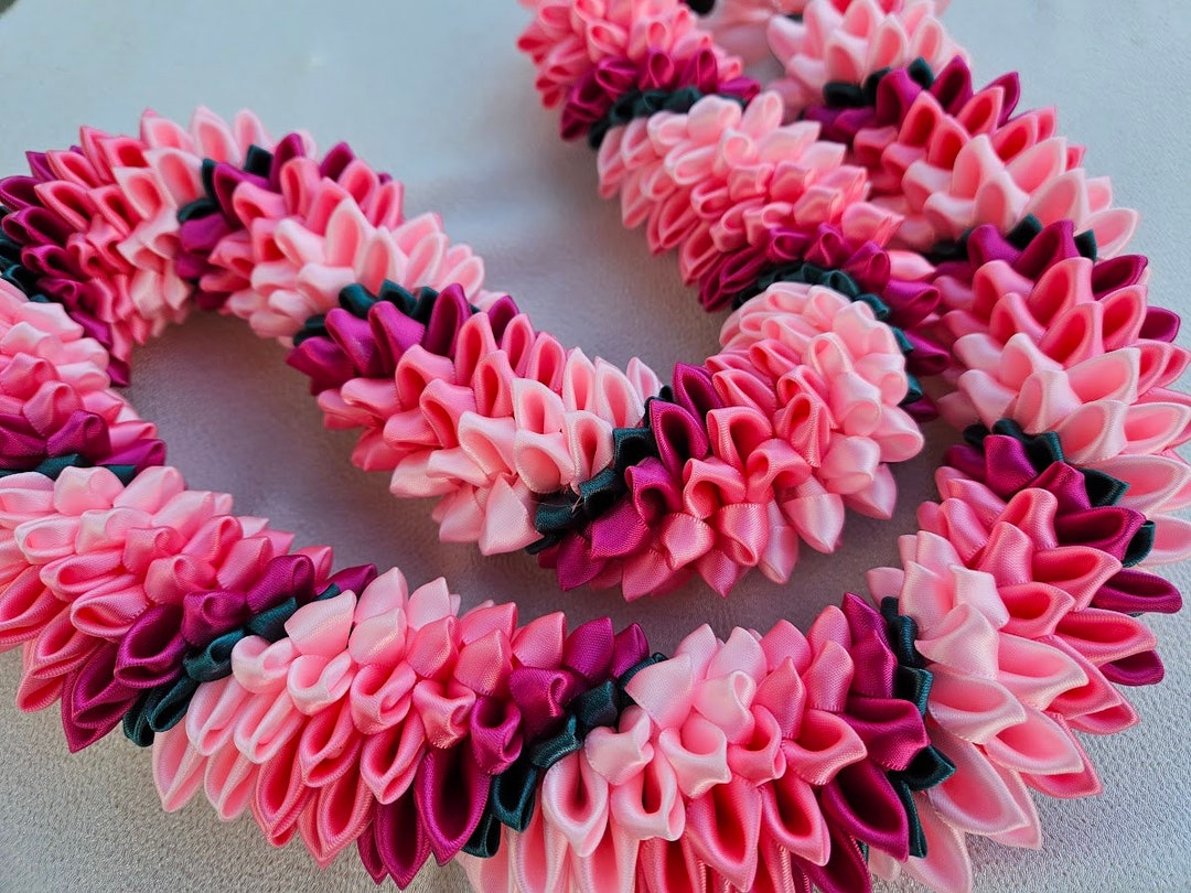 Pinky Hawaiian Ribbon Lei,graduation Lei,anniversary Lei,wedding Lei ...