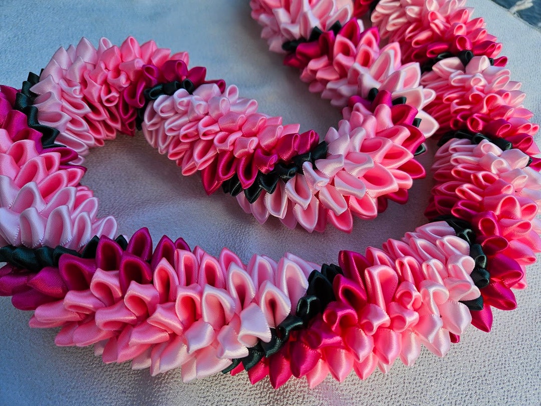 Pinky Hawaiian Ribbon Lei,graduation Lei,anniversary Lei,wedding Lei ...