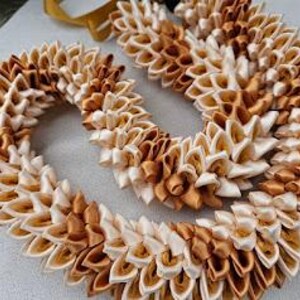 Gold Hawaiian Ribbon Lei,graduation Lei,anniversary Lei,wedding Lei ...