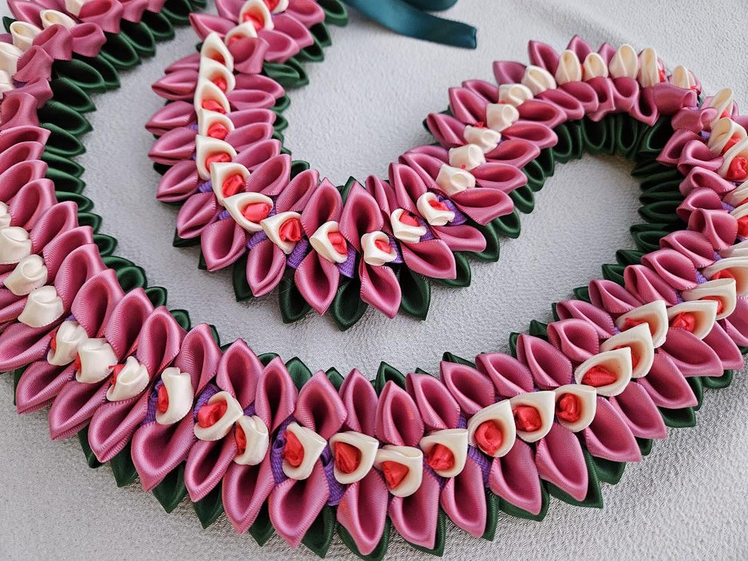 Hawaiian Ribbon Lei,colonial Rose,graduation Lei,anniversary Lei ...