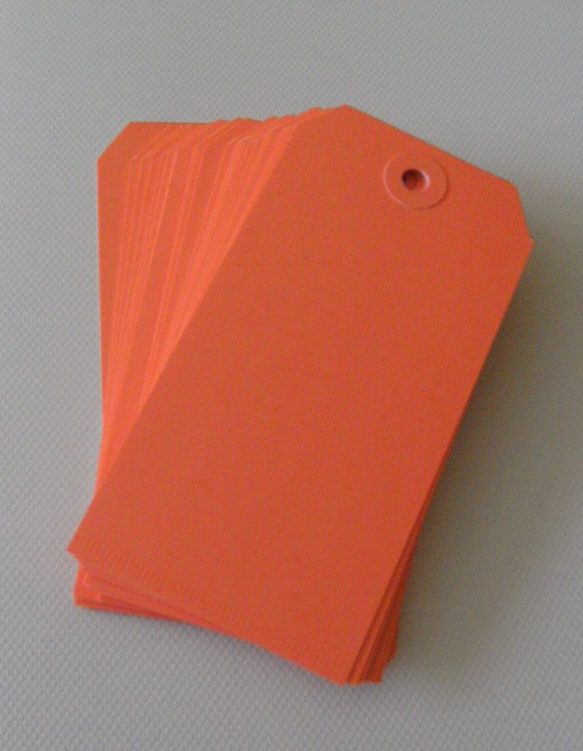 Orange Tags Craft Shipping Large Set of 25 - Etsy