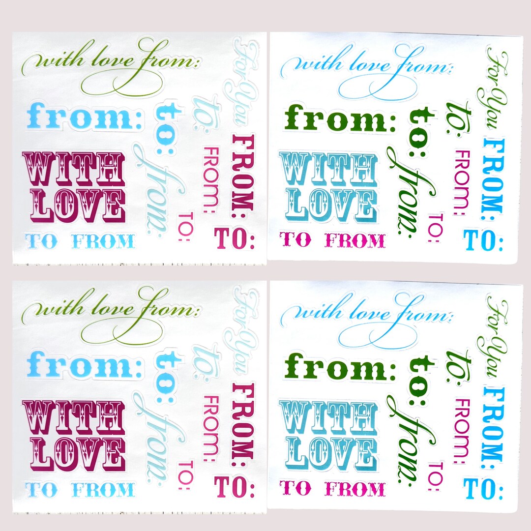 To From Stickers for Gift Tags Stickers for Gift Tags - Etsy