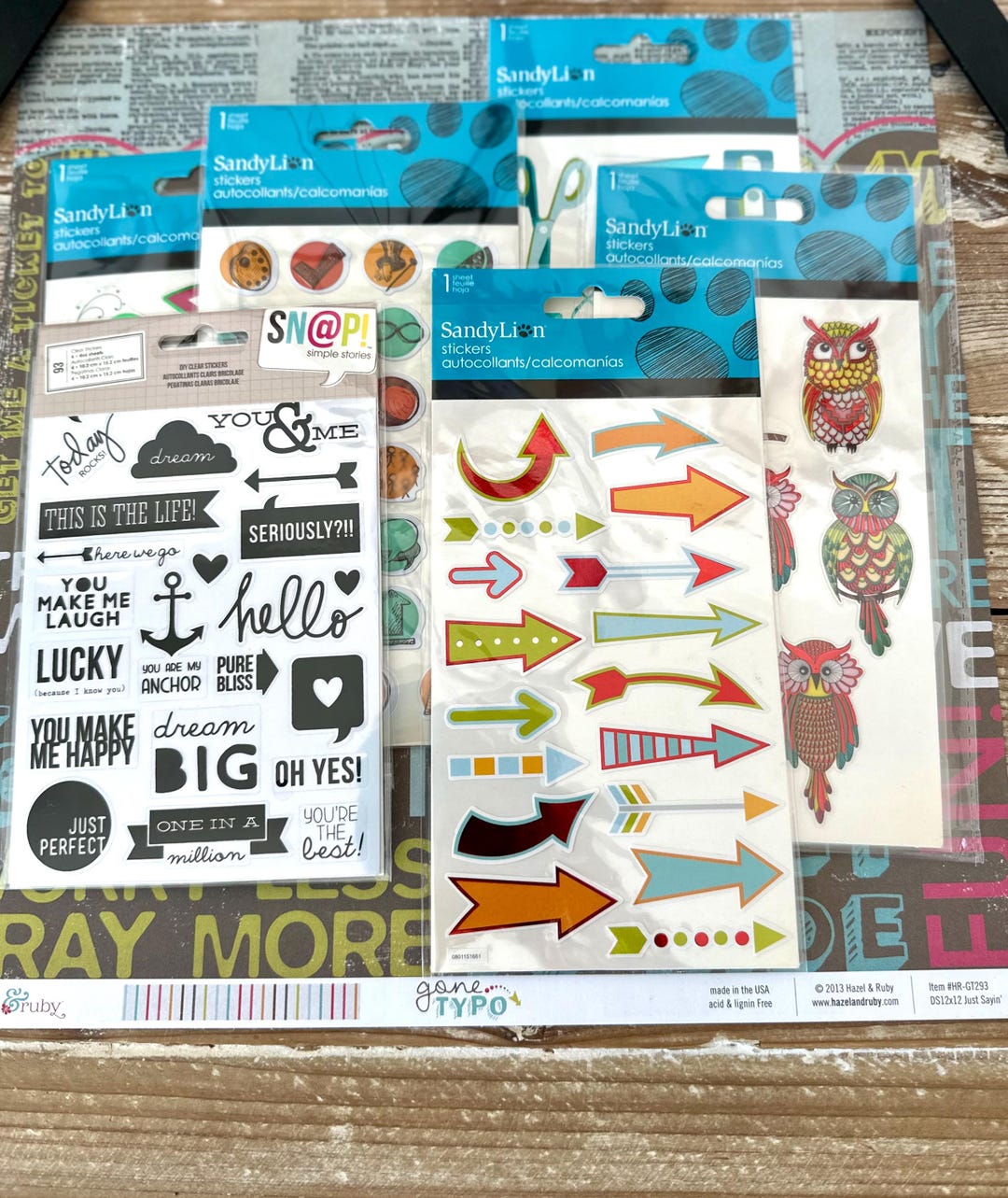 Junk Journal Sticker and Paper Craft Kit With Scrapbook and Card Making ...