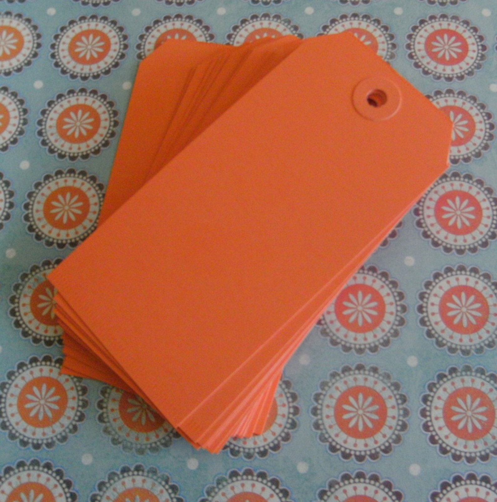 Orange Tags Craft Shipping Large Set of 25 - Etsy