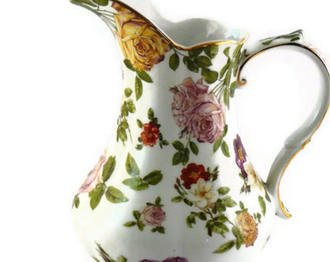 Royal Danube Porcelain Multicolored Rose Pattern Pitcher - Etsy
