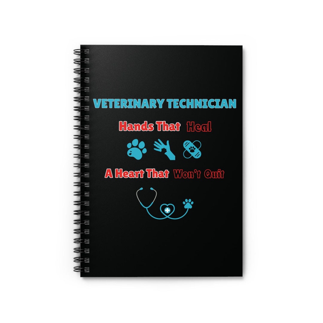 Veterinary Technician Hands That Heal Spiral Notebook - Ruled Line ...