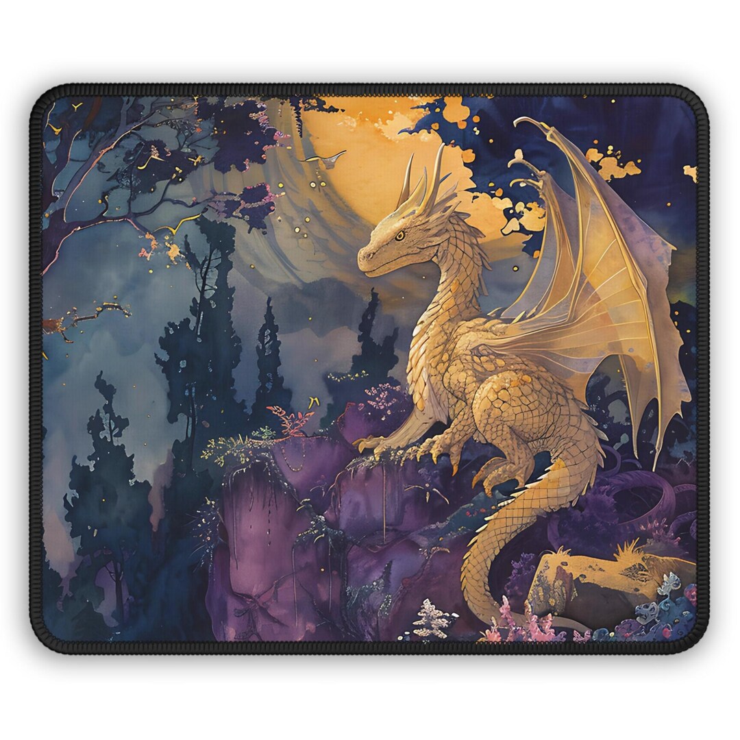 Golden Dragon - Gaming Mouse Pad - Etsy