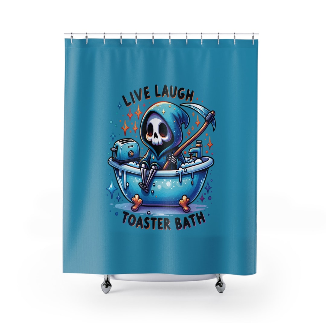Live Laugh Toaster Bath - Shower Curtain - Etsy