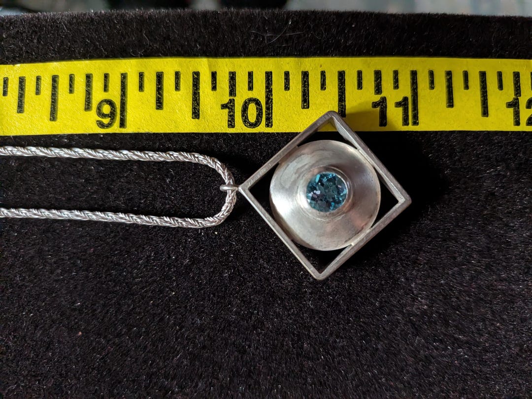 Jean-lin Chevillotte Sterling Silver Pendant Necklace, Blue Gemstone ...