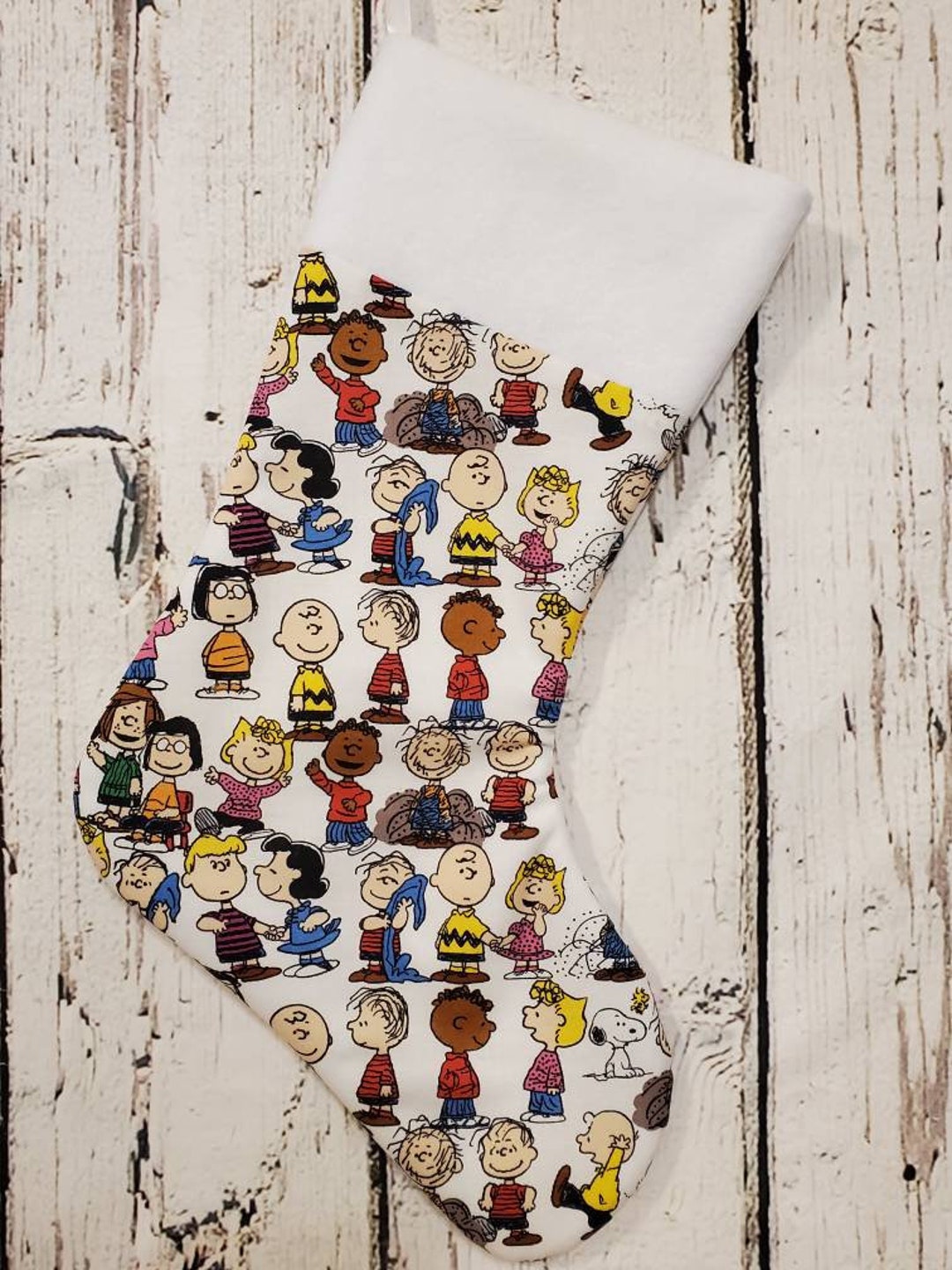 PEANUTS Christmas Stocking, Snoopy, Charlie Brown - Etsy