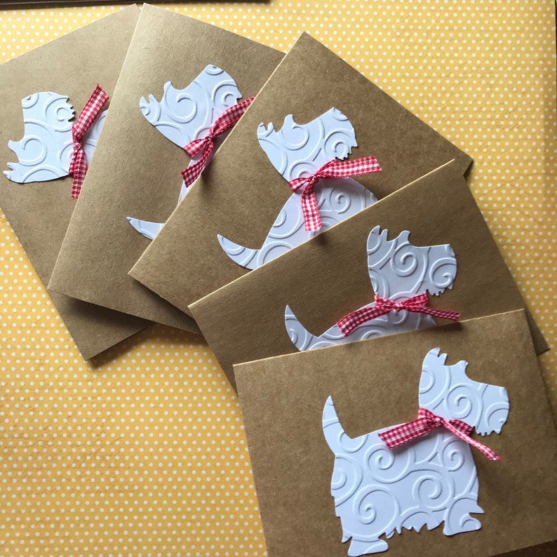 White Westie Note Cards, Dog Card Set, West Highland White Terrier Dog ...