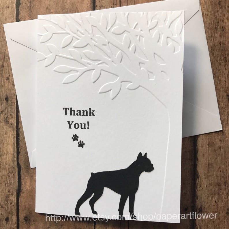 Boxer Dog Card Thank You Cards Stationery Set Greeting | Etsy