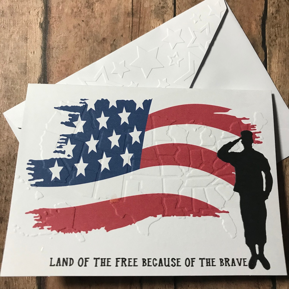 Veteran Thank You Card Military Card Patriotic Card | Etsy