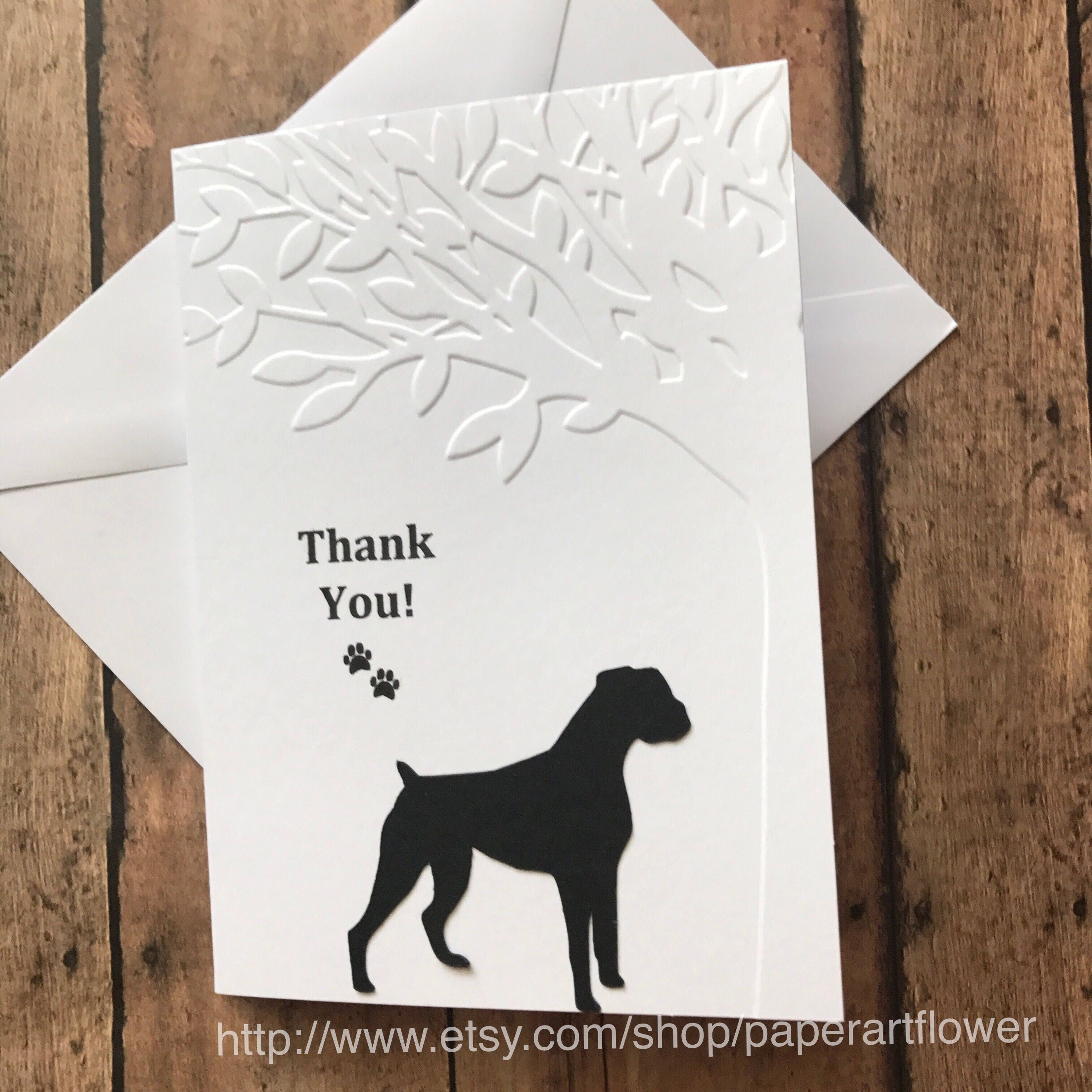 Boxer Dog Card, Thank You Cards, Stationery Set, Greeting Cards, Pet ...