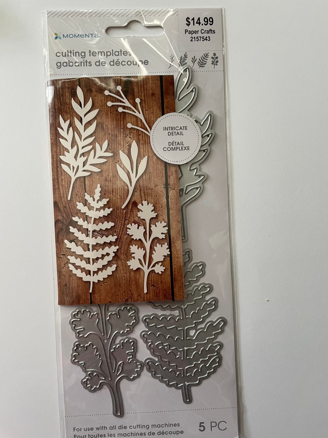 Foliage Leaf Leaves Thin Metal Die, New in Package Momenta Foliage Die ...