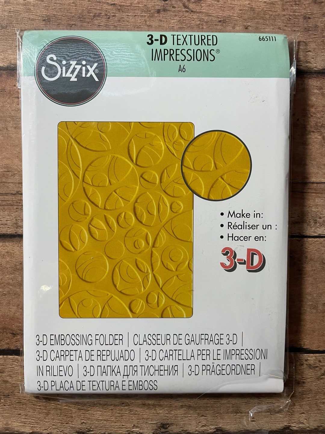 Sizzix 3-D Textured Impressions Embossing Folder Swiss Cheese Circle ...