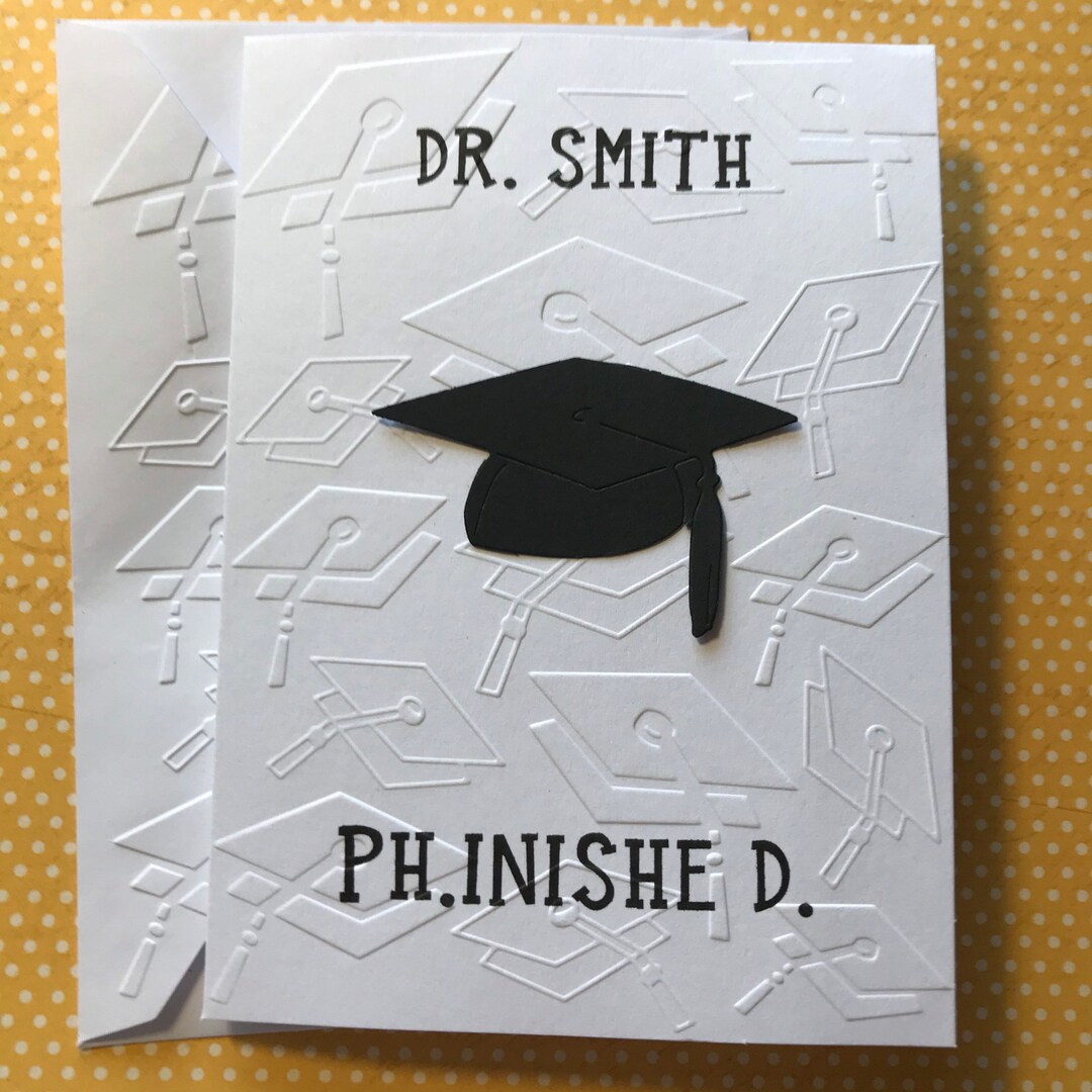 PHD Graduation Card, Doctor Graduation Card, Phinished Finished Dr ...