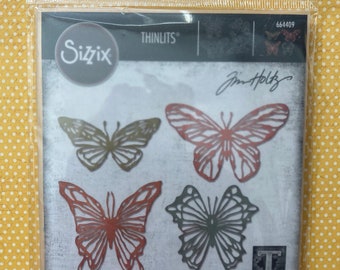Sizzix Thinlits Tim Holtz Scribbly Butterflies Dies 664409 - Etsy