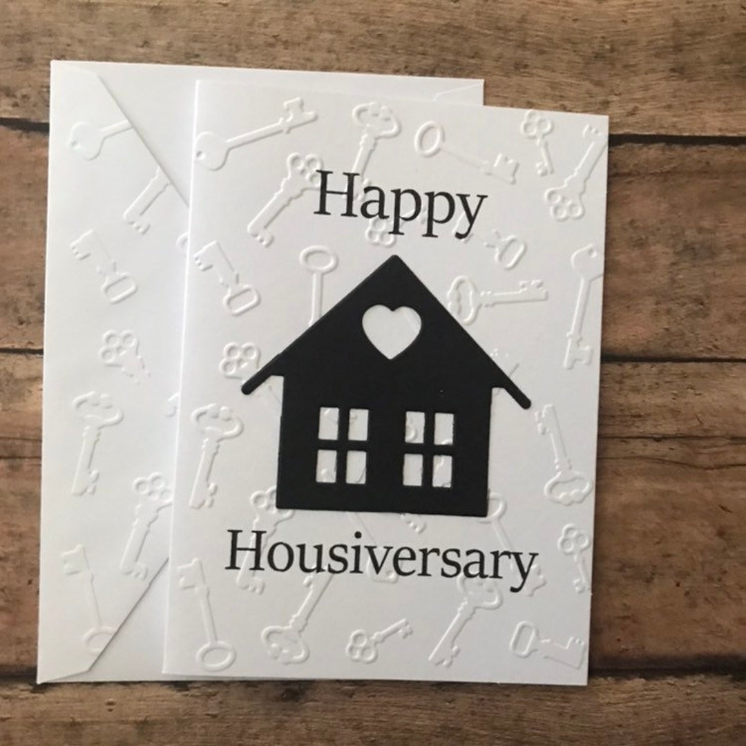 Happy Housiversary House Card, Home Card, Stationery, Real Estate Agent ...