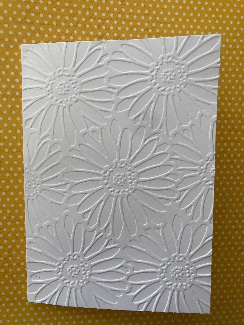 Daisy Card Set Flower White Embossed Note Cards Daisies Card - Etsy