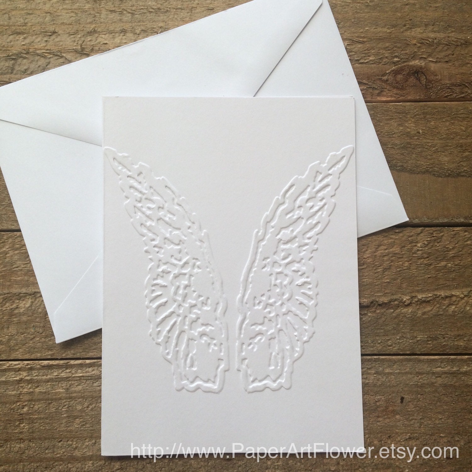Angel Wings Card Set White Embossed Cards Stationery Set | Etsy