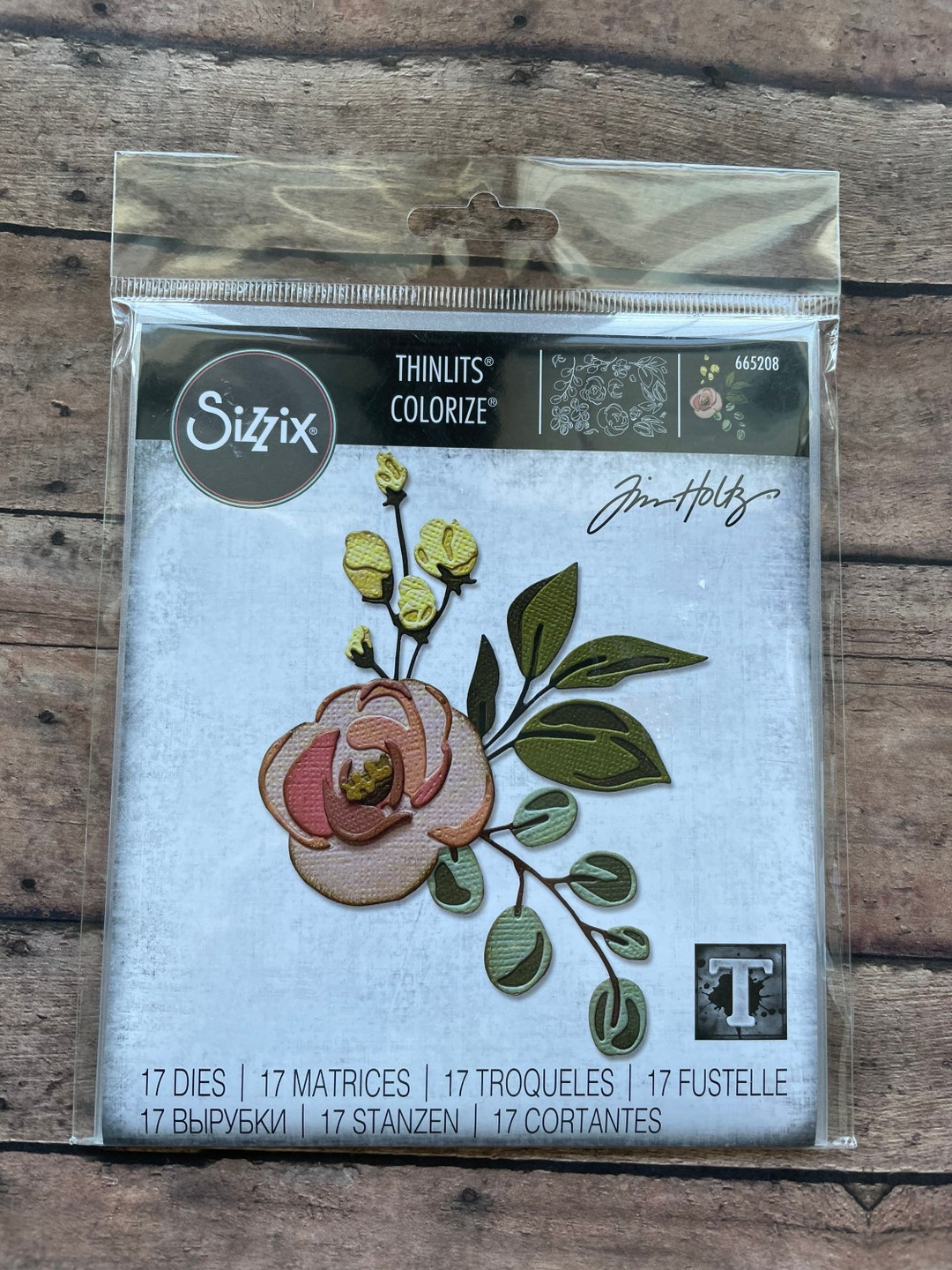 Sizzix Thinlits Die Set 17PK - Bloom, Colorize by Tim Holtz #665208 Die Card Making Scrapbook ...